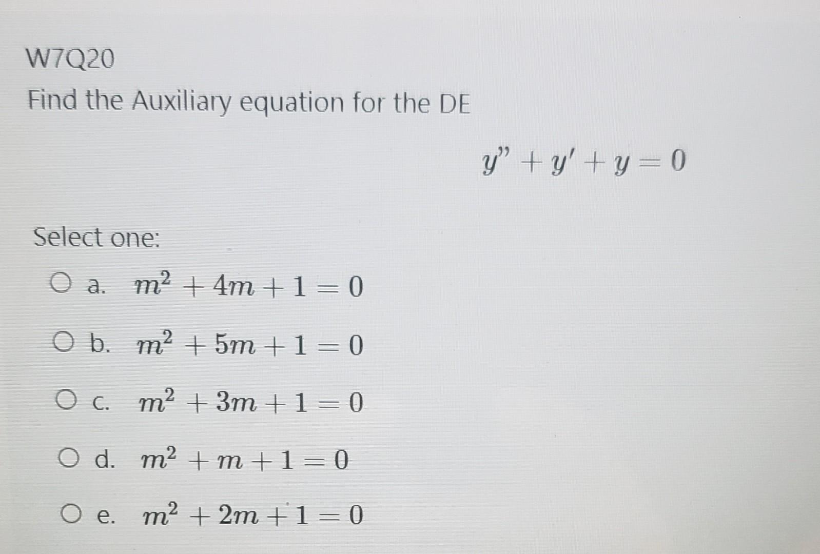 Solved W7q13 Dy T Solve The First Order Homogeneous Equation