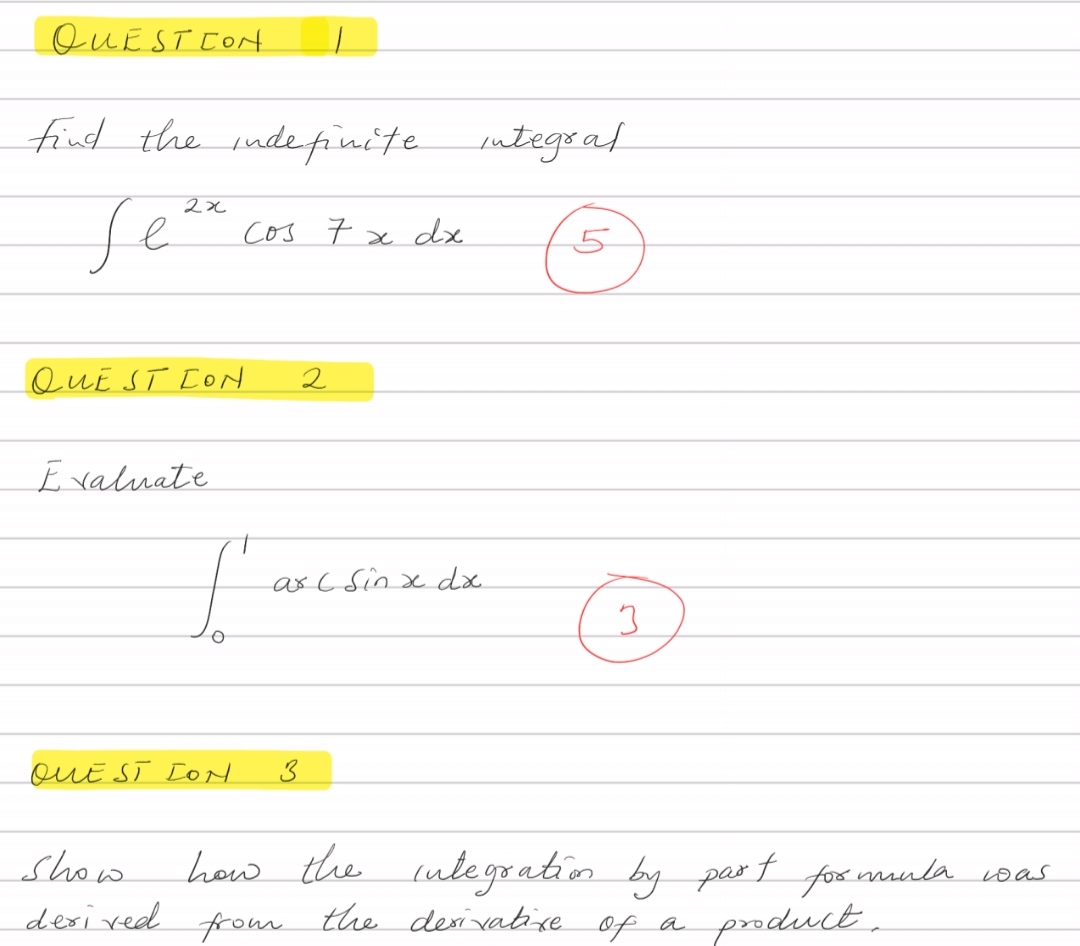 Solved Question 1 ﻿Find the indefinite | Chegg.com