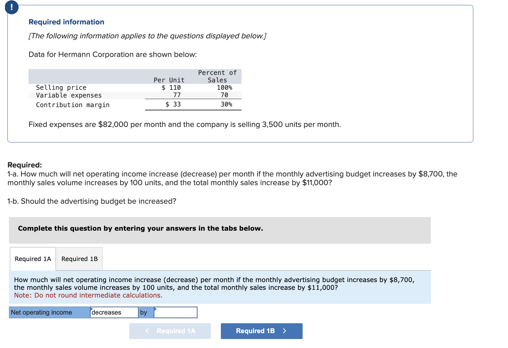 Solved How much will net operating income increase | Chegg.com