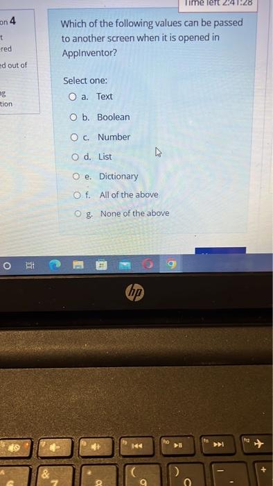 [Solved]: Which of the following values can be passed to an