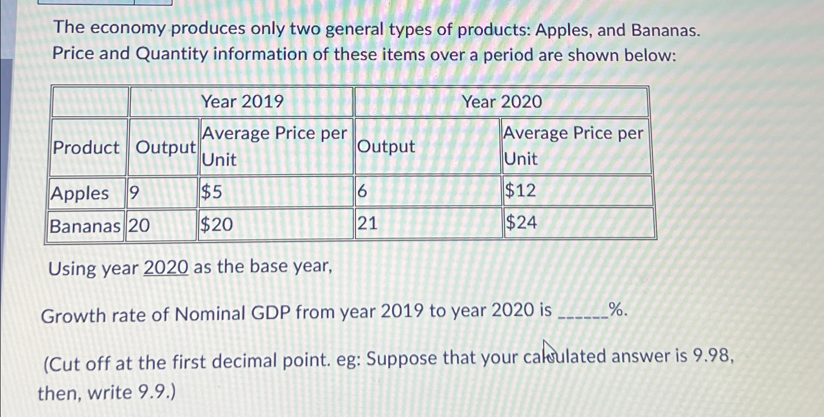Solved The economy produces only two general types of | Chegg.com