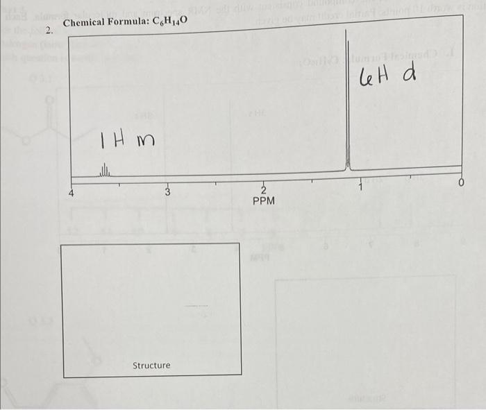 Solved 2. Chemical Formula: C6H14O let d 1Hm Structure | Chegg.com
