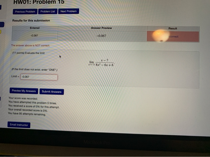 Solved HW01: Problem 4 Previous Problem Problem List Next | Chegg.com Solved HW01: Problem 4 Previous Problem Problem List Next | Chegg.com