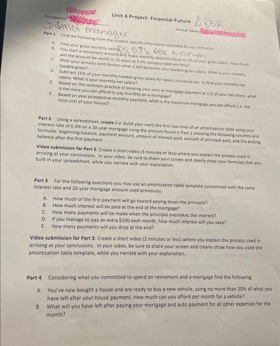 This math project for business math 1324 is due by | Chegg.com