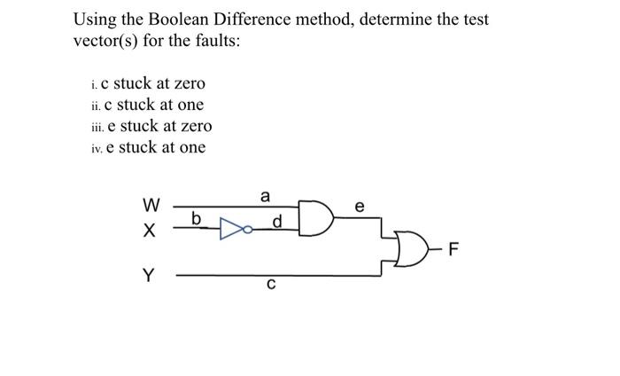 Solved Using the Boolean Difference method, determine the | Chegg.com