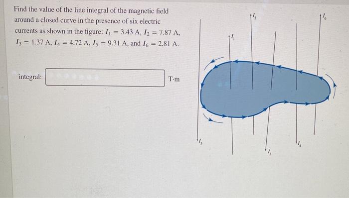 Solved Find the value of the line integral of the magnetic | Chegg.com