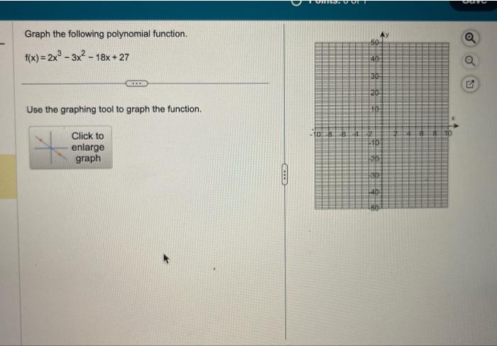 Solved Graph the following polynomial function. | Chegg.com