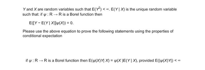 Solved Y and X are random variables such that E(Y2)