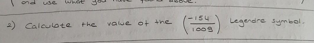 Solved use What - 154 2) Calculate the value of the Legendre | Chegg.com