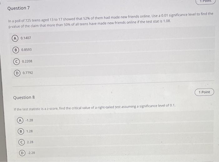 Solved Hello, please answer ALL of the following multiple | Chegg.com