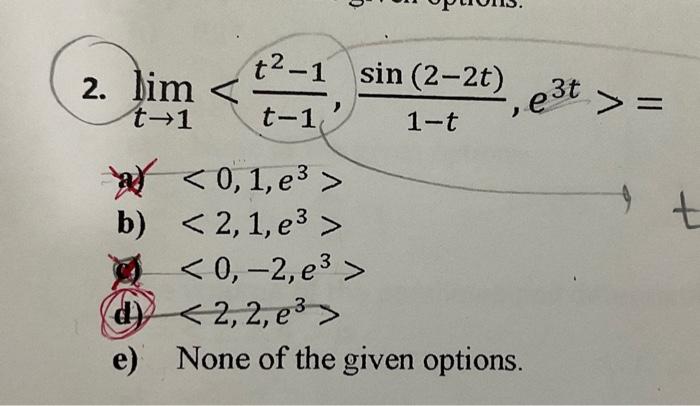 Solved limt→1 | Chegg.com