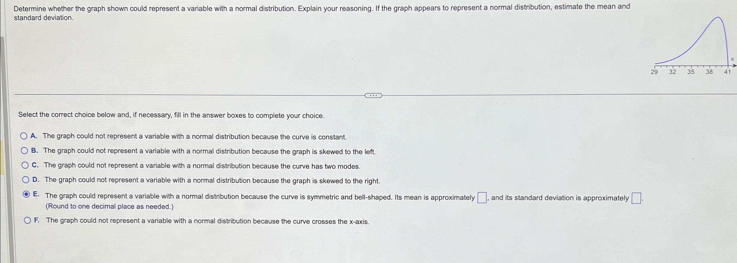 Solved Determine whether the graph shown could represent a | Chegg.com