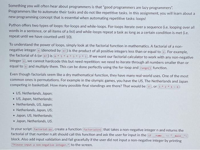 Solved Something you will often hear about programmers is | Chegg.com