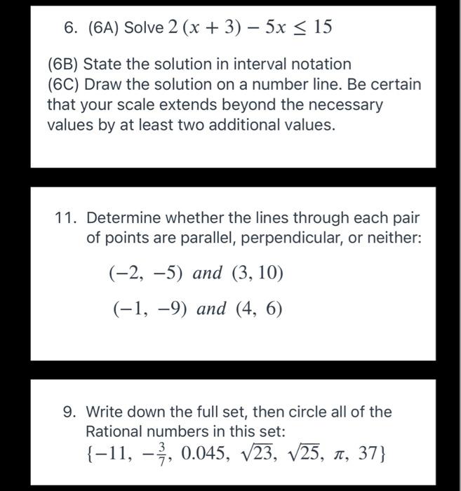 Solved 6. (6A) Solve 2 (x + 3) – 5x