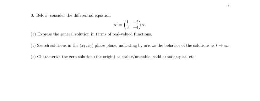 Solved 33. ﻿Below, consider the differential | Chegg.com
