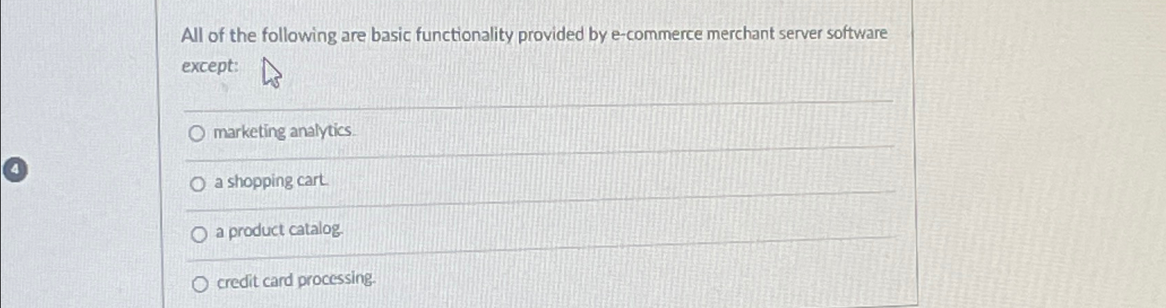 Solved All of the following are basic functionality provided | Chegg.com