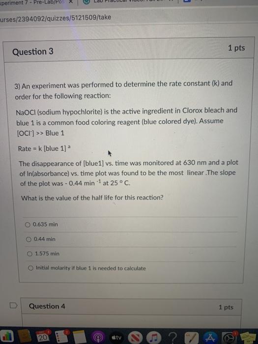 Solved xperiment 7 - Pre-Lab/Po: | Chegg.com