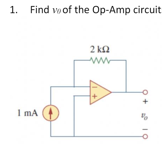 Solved Find v0 ﻿of the Op-Amp circuit | Chegg.com