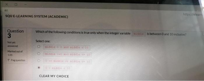 Solved 86 SQU E-LEARNING SYSTEM (ACADEMIC) https://elearn | Chegg.com