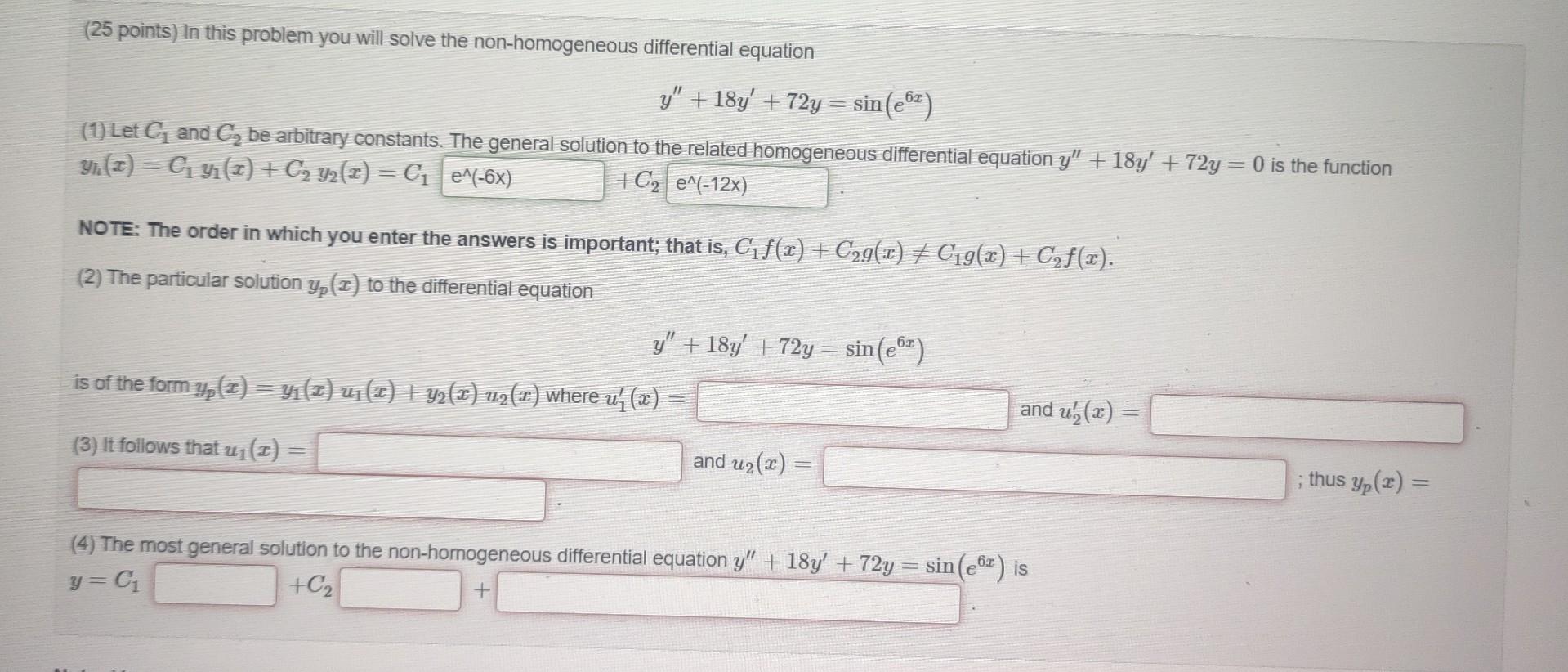 Solved ( 25 points) In this problem you will solve the | Chegg.com
