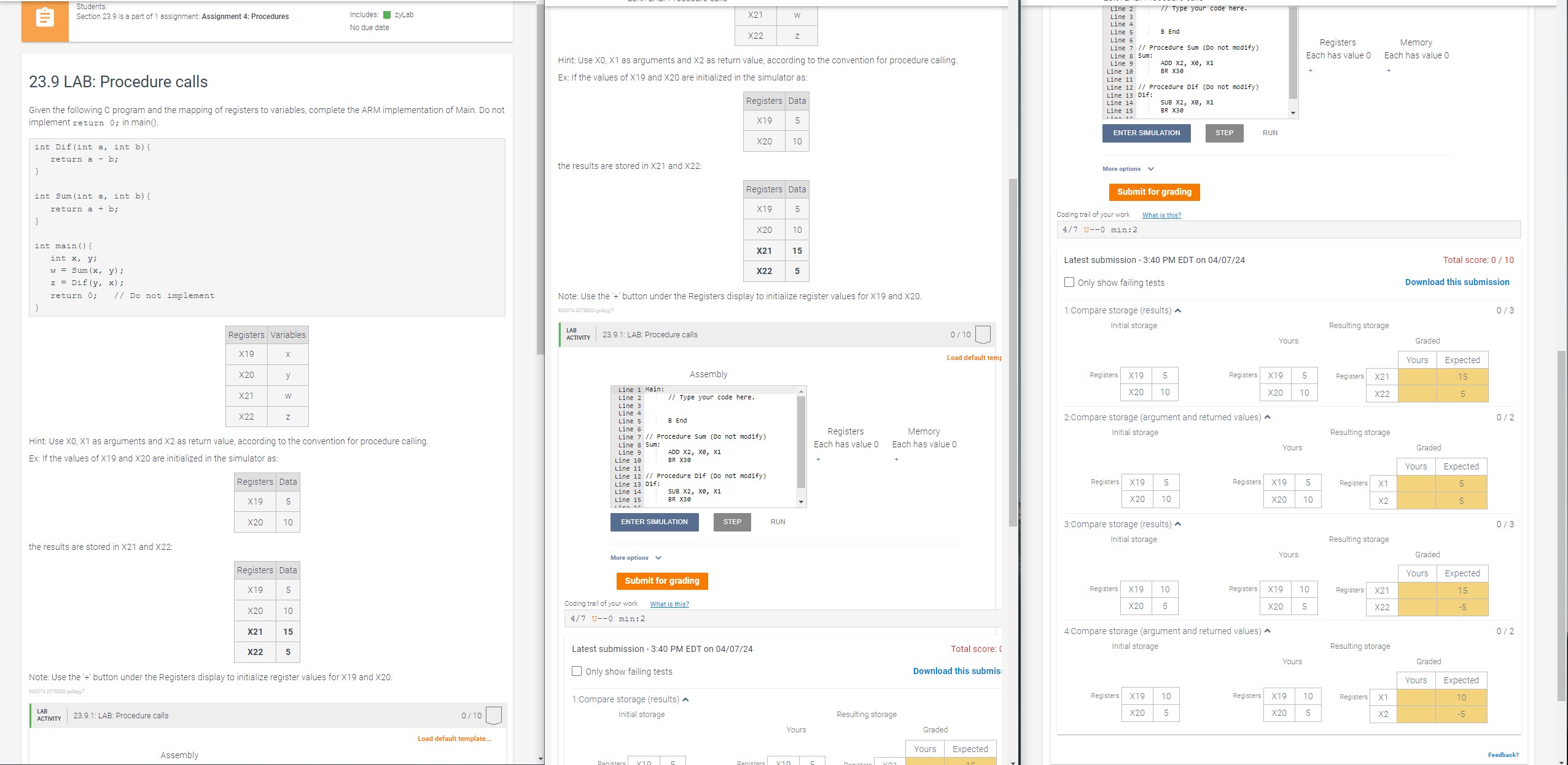 Solved 23.9 ﻿LAB: Procedure callsGiven the following C | Chegg.com