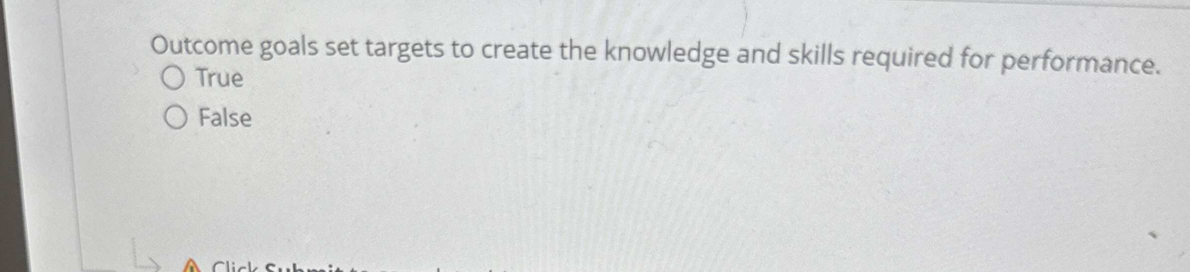 Solved Outcome goals set targets to create the knowledge and | Chegg.com