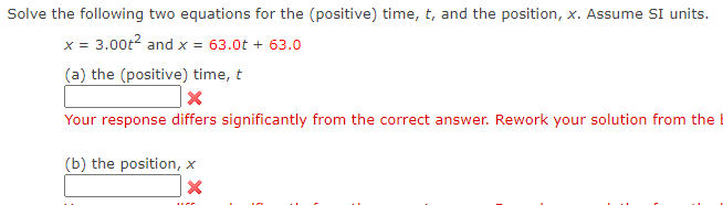 Solved Solve the following two equations for the (positive) | Chegg.com