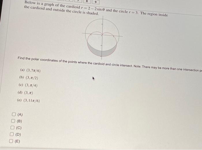 Solved the cardioid and outside cardioid \\( r=2-2 \\sin | Chegg.com