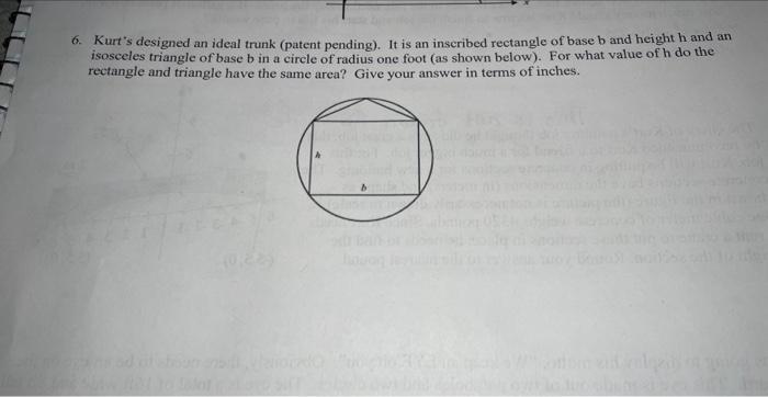 Solved Kurt's designed an ideal trunk (patent pending). It | Chegg.com