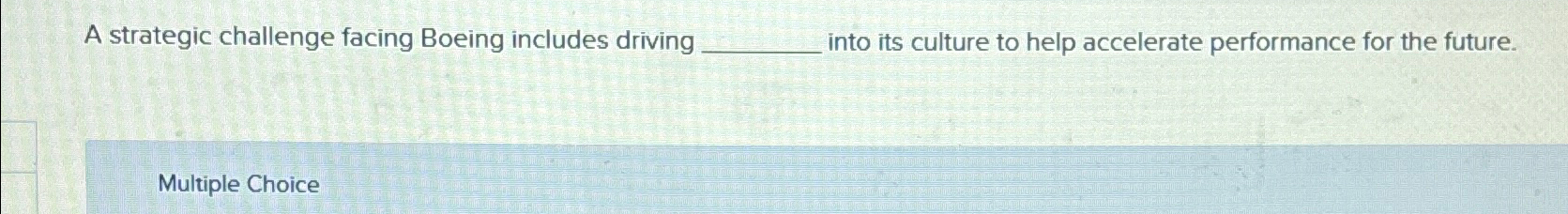 Solved A strategic challenge facing Boeing includes driving | Chegg.com