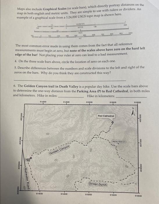 Solved ES 10Lab Name AClson Map Scales, Earth Grids, | Chegg.com