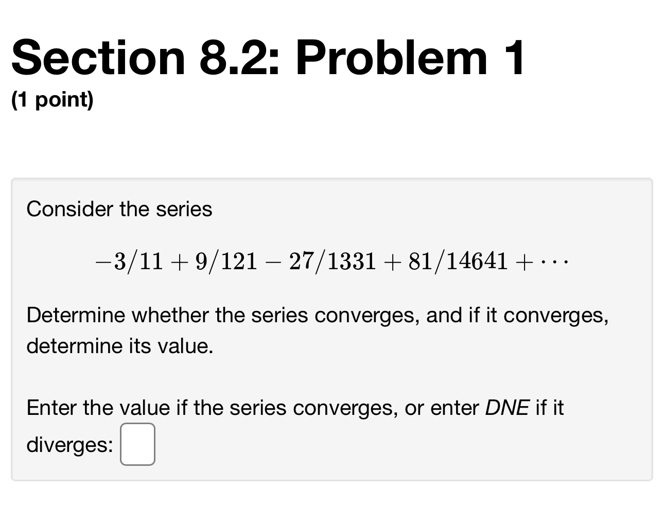 Solved Section 8.2: Problem 1(1 ﻿point)Consider the | Chegg.com