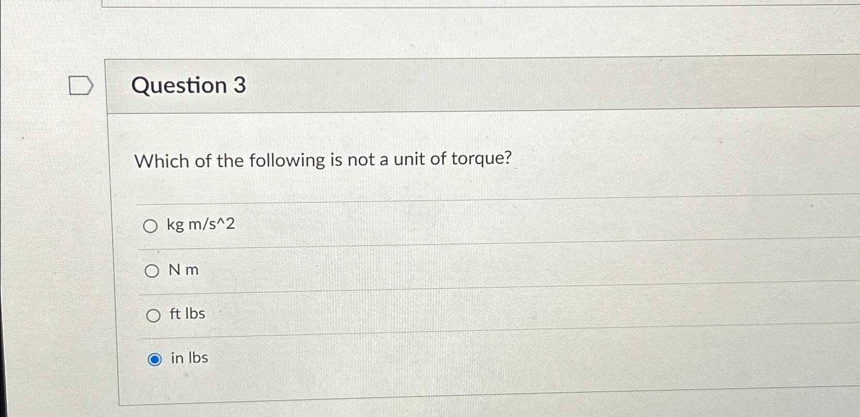 Solved Question 3Which of the following is not a unit of | Chegg.com