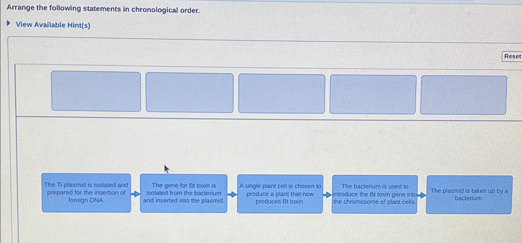 Solved Arrange the following statements in chronological | Chegg.com Solved Arrange the following statements in chronological | Chegg.com