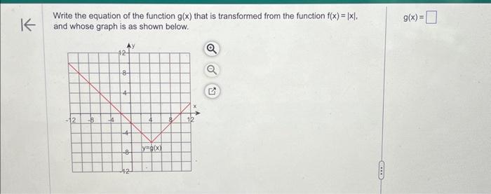Solved Write the equation of the function g(x) that is | Chegg.com