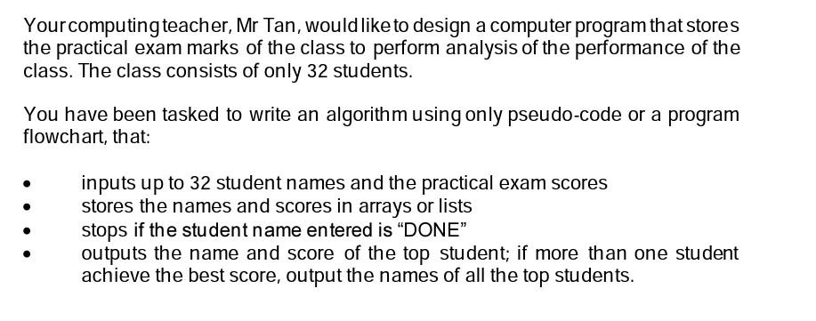 Solved Secondary School Python Programming Need Pseudocode