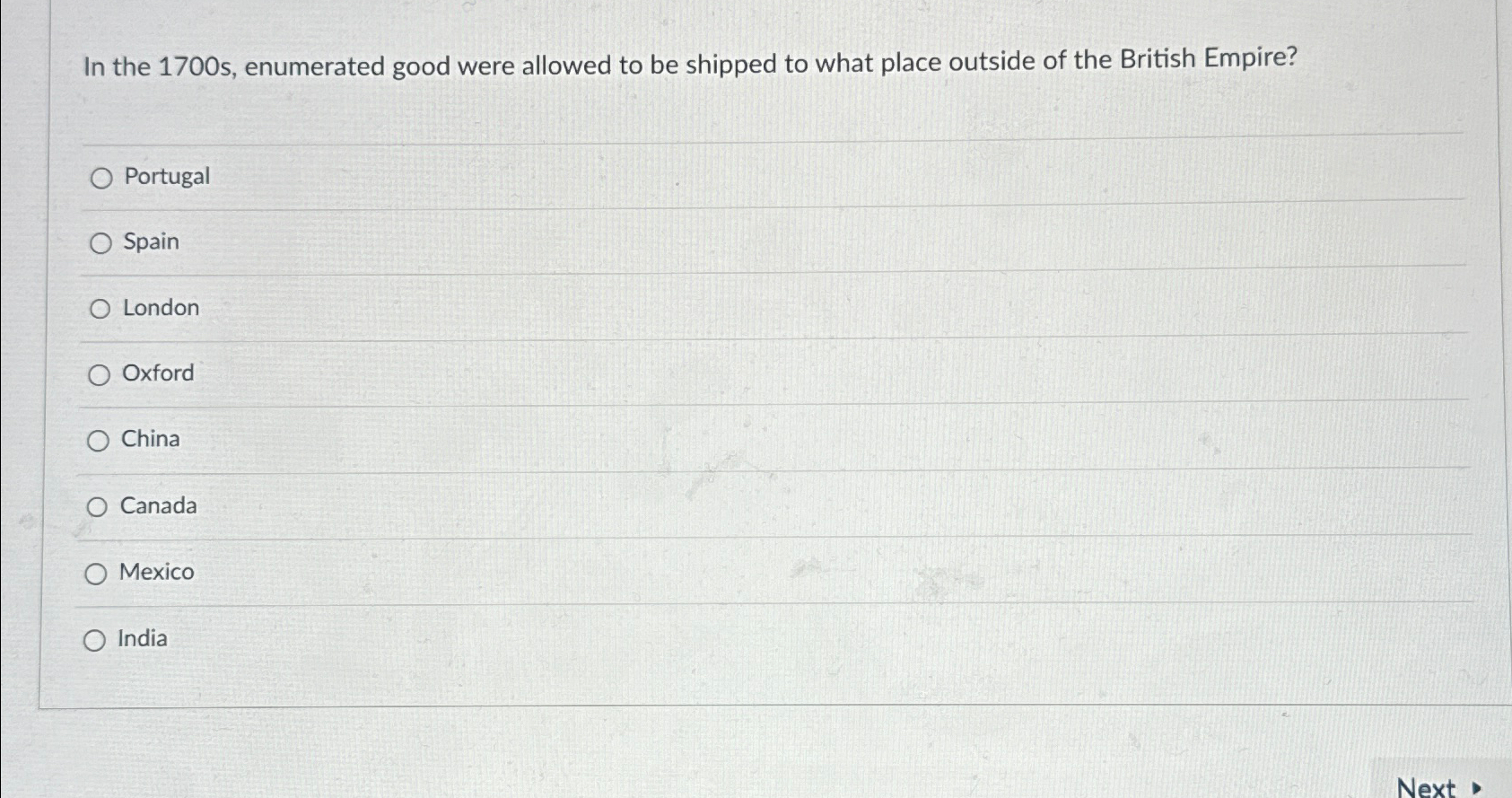 Solved In the 1700 ﻿s, ﻿enumerated good were allowed to be | Chegg.com