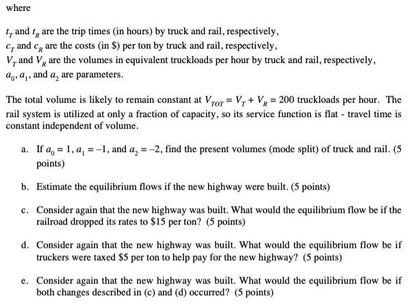 Solved A railroad runs from A to B, a distance of 500 miles, | Chegg.com