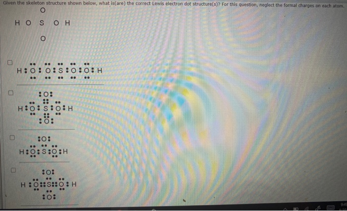 Solved Given the skeleton structure shown below, what | Chegg.com