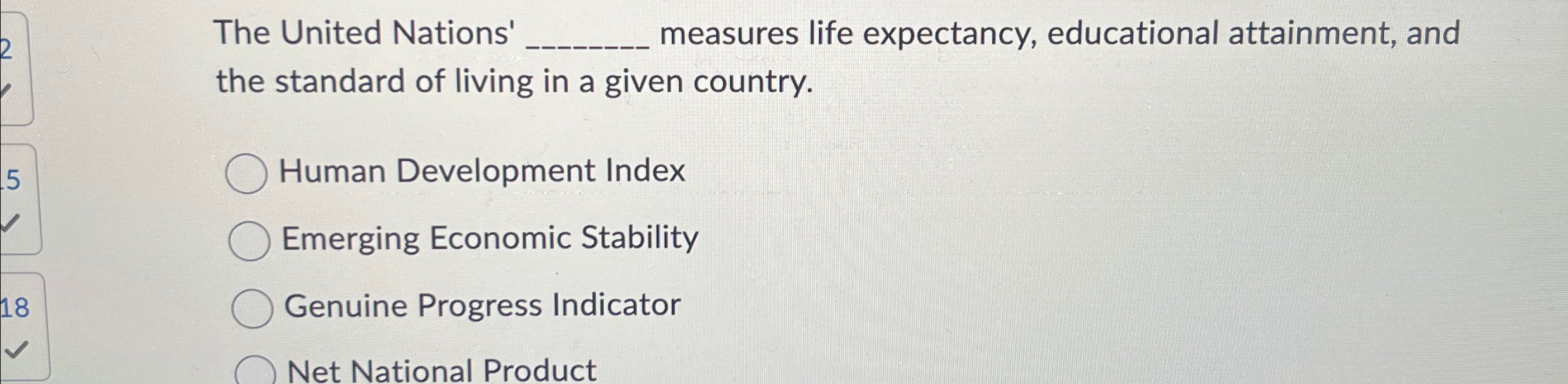 Solved The United Nations' q, ﻿measures life expectancy, | Chegg.com