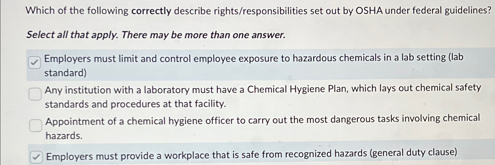 Solved Which of the following correctly describe | Chegg.com