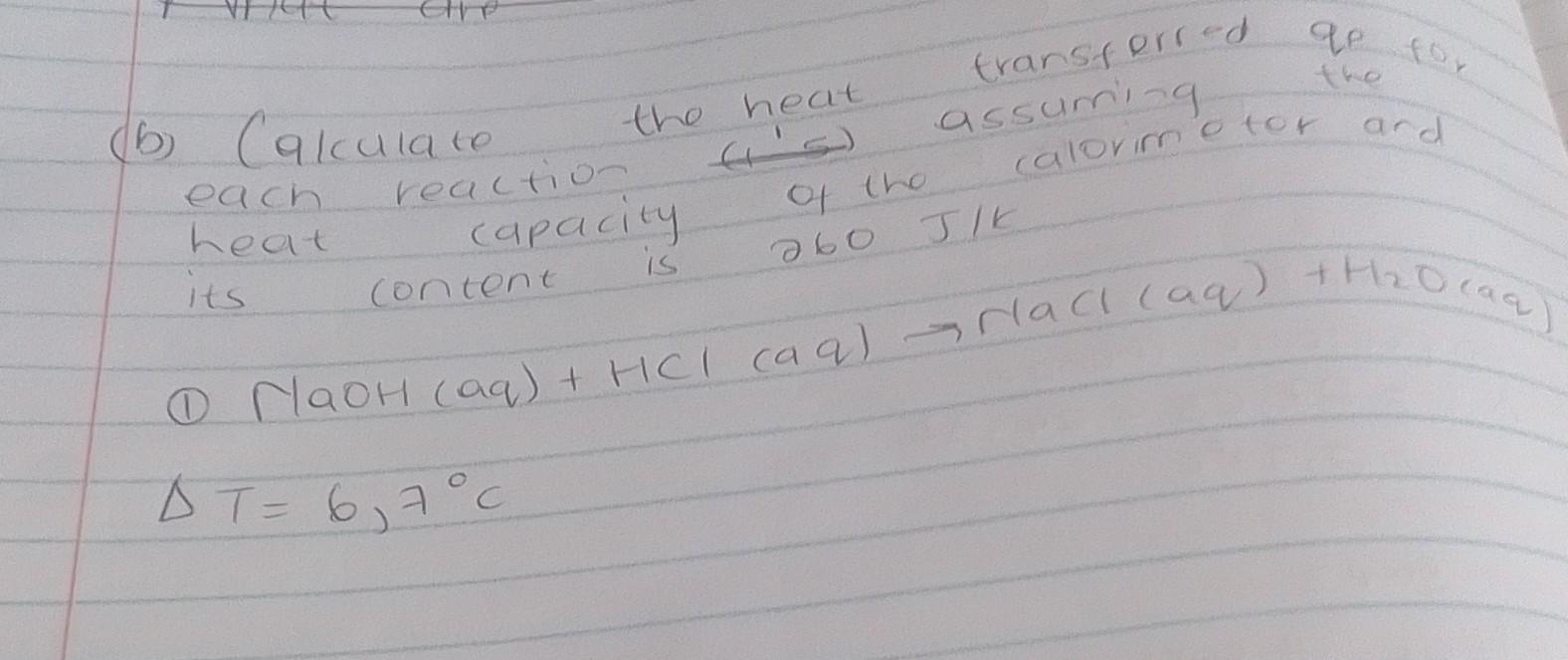 Solved (b) Calculate the heat transferred qp for each | Chegg.com