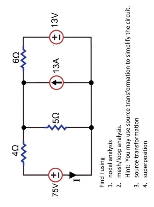 Solved Find I using 1. nodal analysis 2. mesh/loop analysis. | Chegg.com Solved Find I using 1. nodal analysis 2. mesh/loop analysis. | Chegg.com