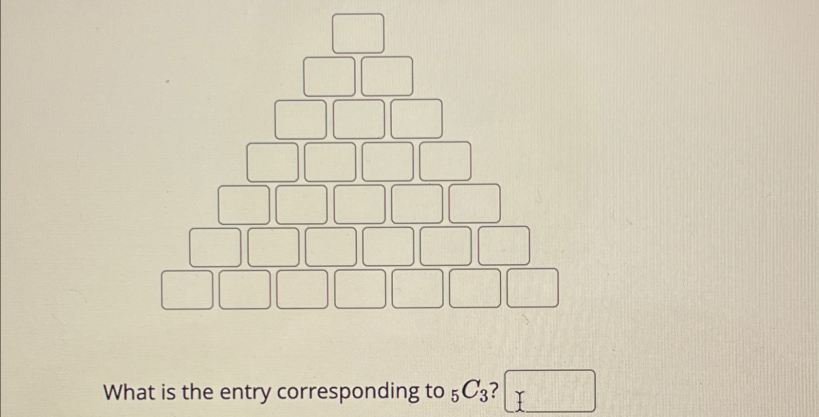 What is the entry corresponding to ?5C3 ? | Chegg.com