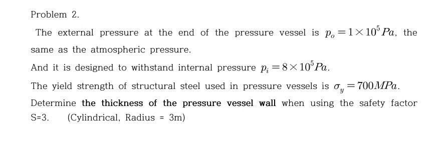 Solved Problem 2. The external pressure at the end of the | Chegg.com