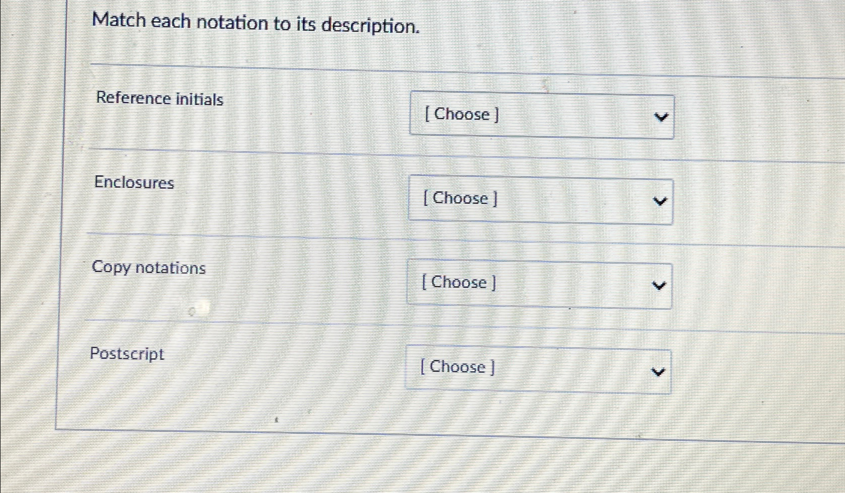 Solved Match each notation to its description.Reference | Chegg.com
