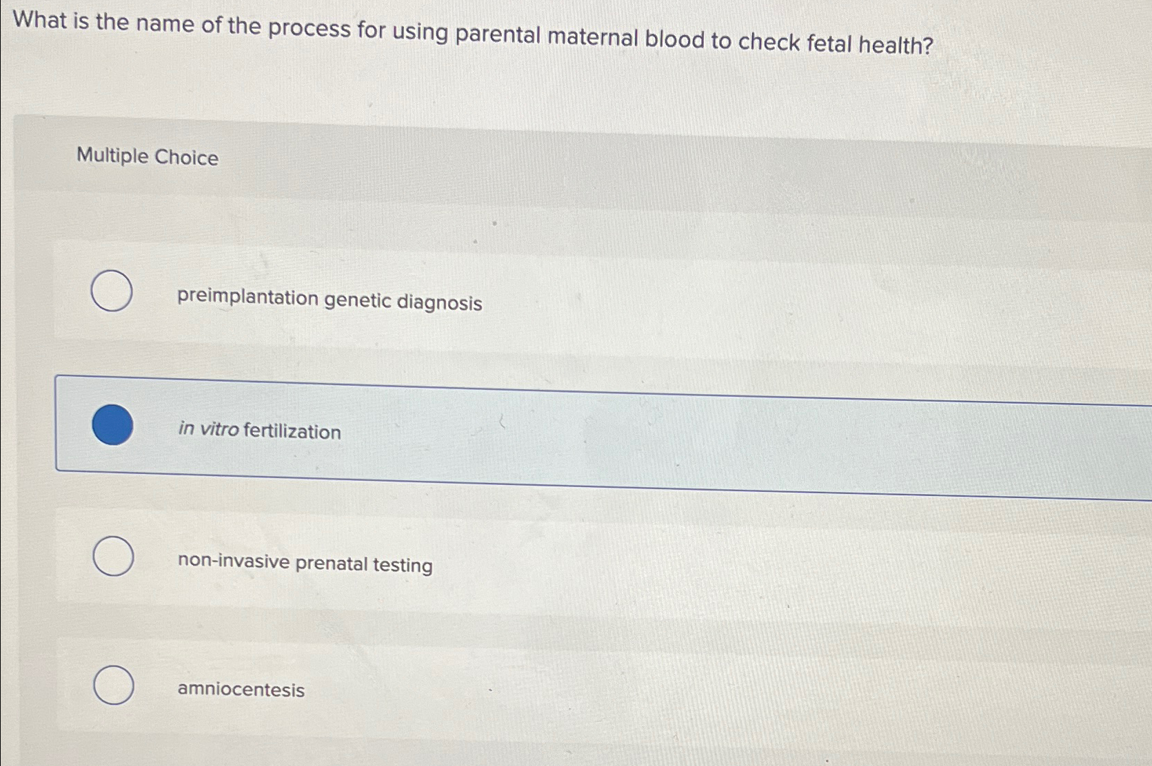 Solved What is the name of the process for using parental | Chegg.com