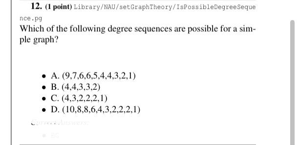 1. Find the degree sequence of the cycle graph C6. | Chegg.com