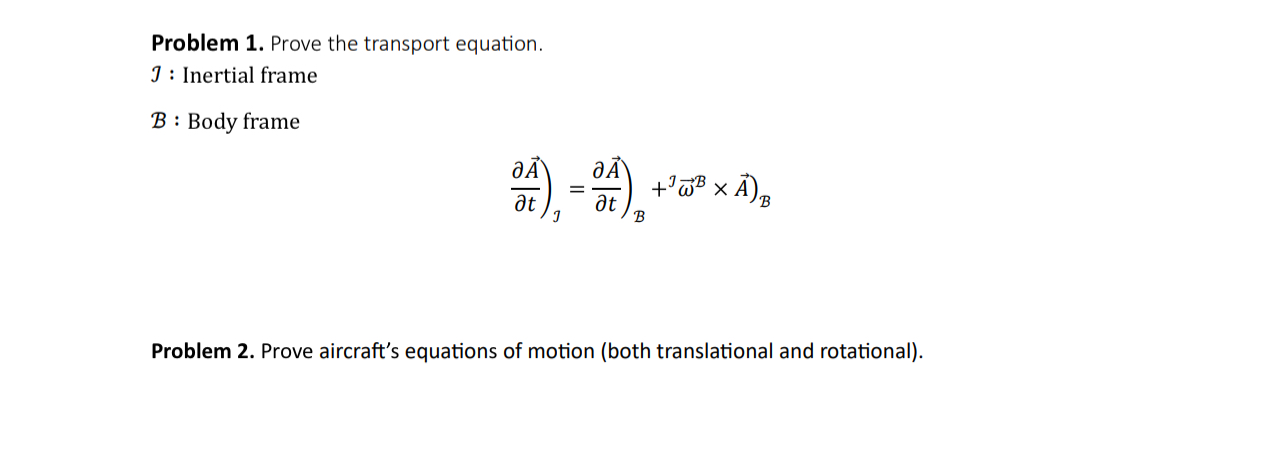Solved Problem 1. ﻿Prove the transport equation.J ﻿: | Chegg.com