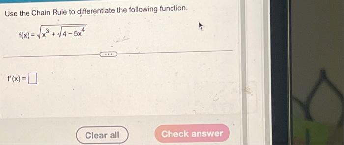 Solved Use the Chain Rule to differentiate the following | Chegg.com
